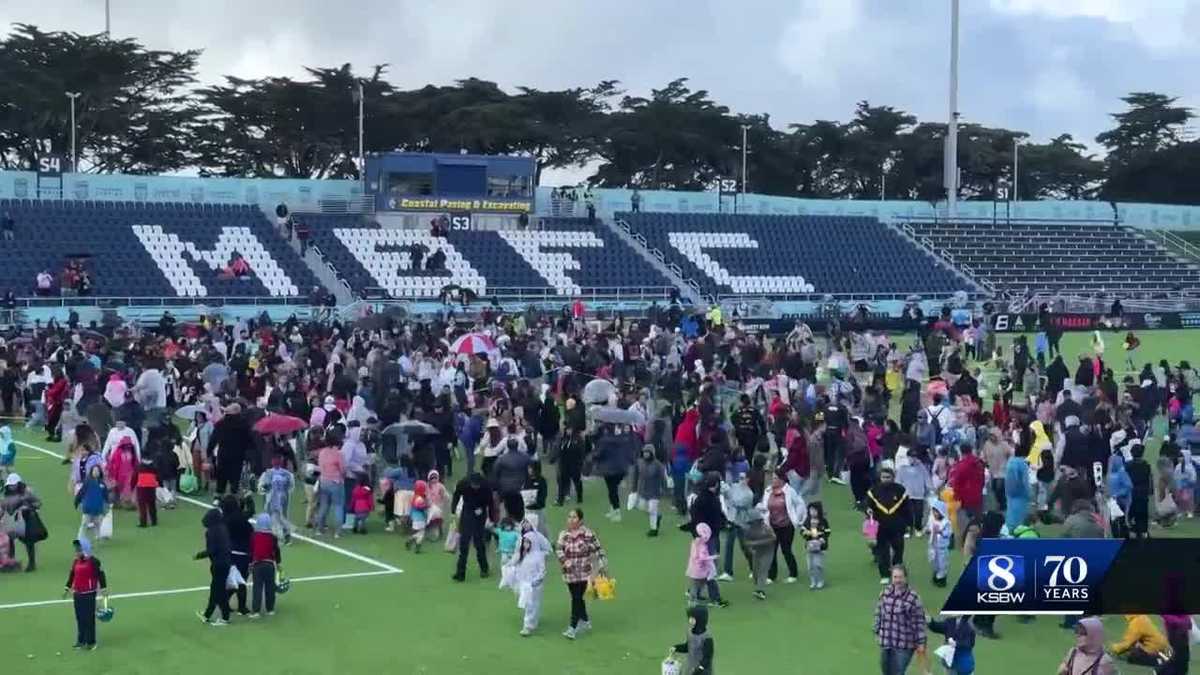 First Easter egg hunt at Cardinale Stadium