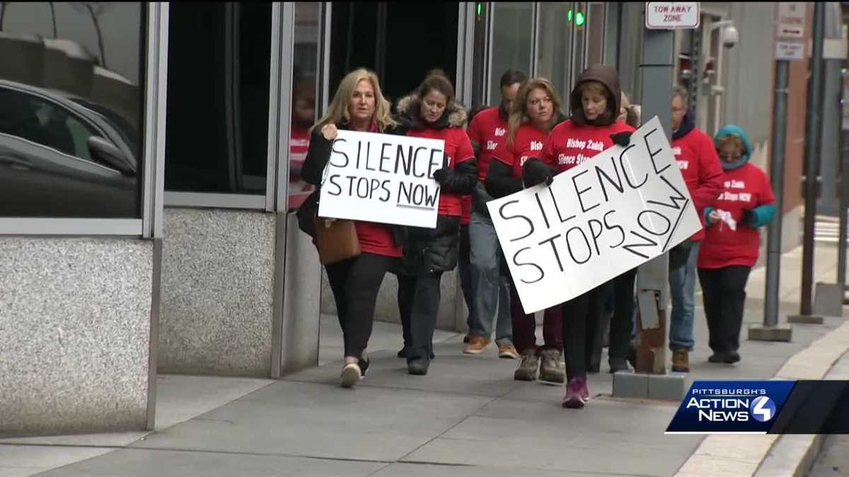 Protesters circle Pittsburgh Catholic Diocese with 'Silence Stops Now ...