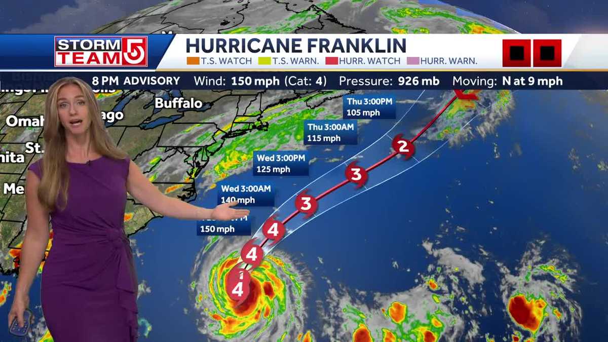 Video: Here's how Hurricane Franklin will impact Mass. weather