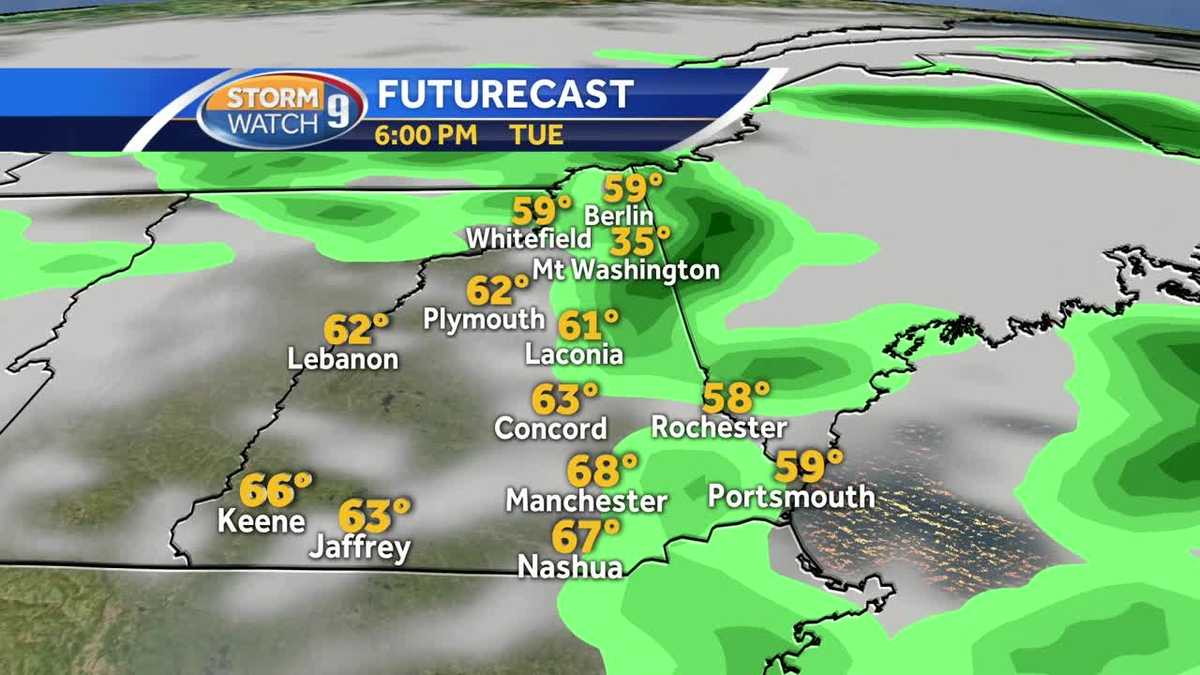 Warmer day with thundershowers possible