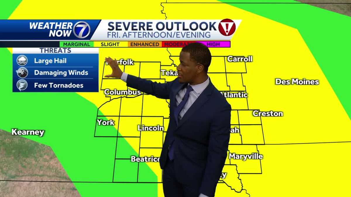 Severe storms possible Friday