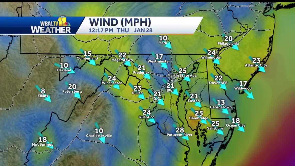 Chilly, windy Thursday afternoon