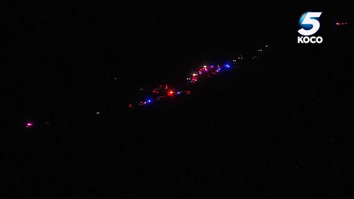 WATCH: Sky 5 flies over scene of Minco softball bus crash