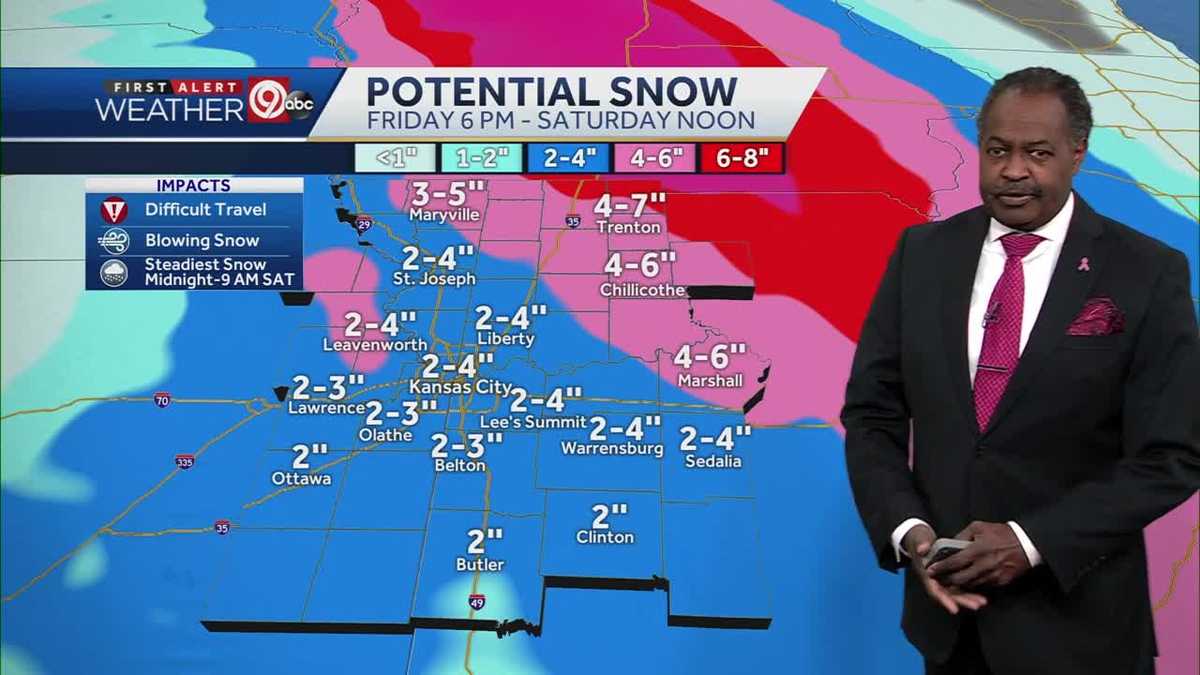 KANSAS CITY WEATHER: Rain will change to snow overnight