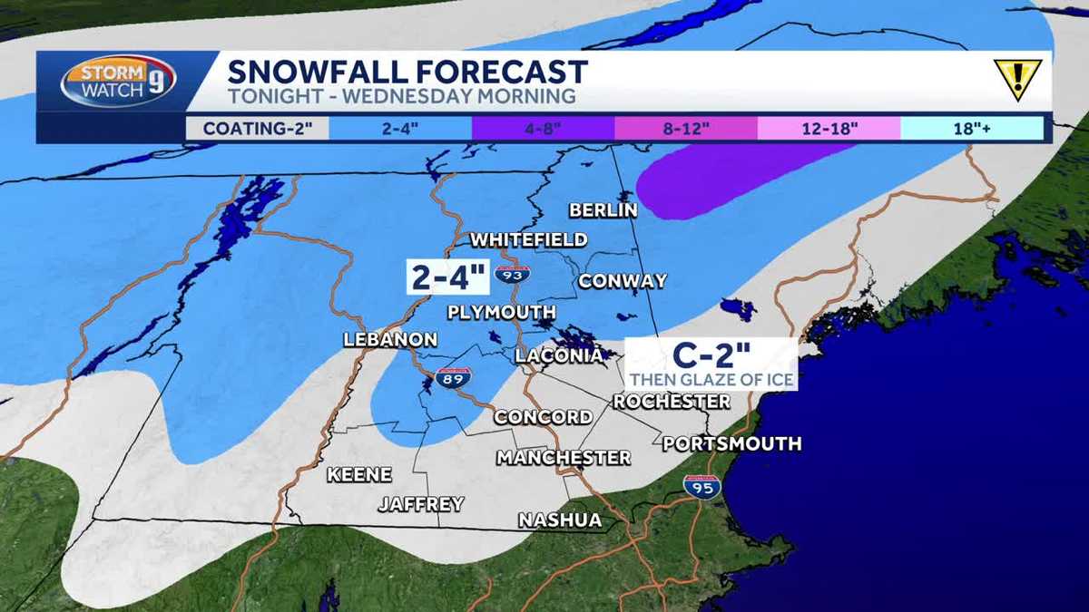 NH forecast video: Snow, wintry mix ahead for state