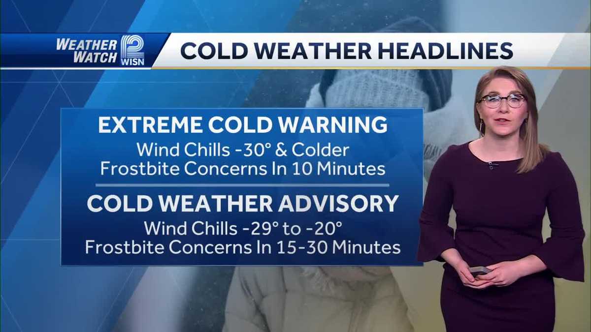 Extreme cold weather hits Wisconsin as wind chills plunge to -30