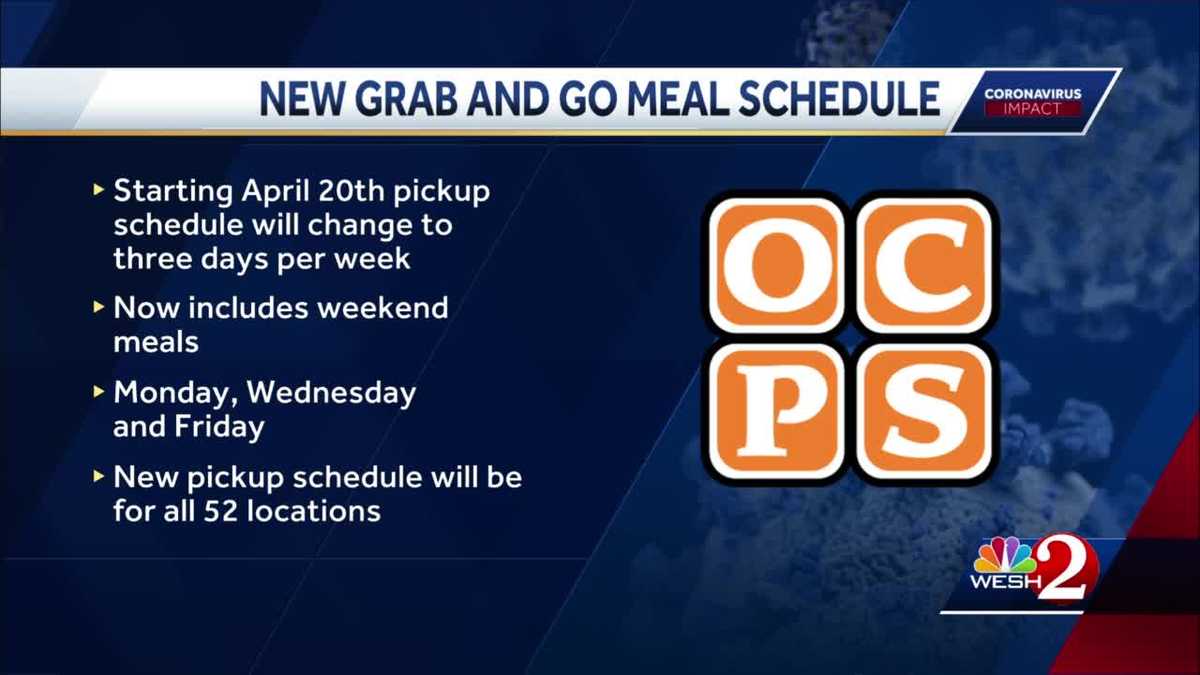 New grab-and-go meal schedule for Orange County Public Schools