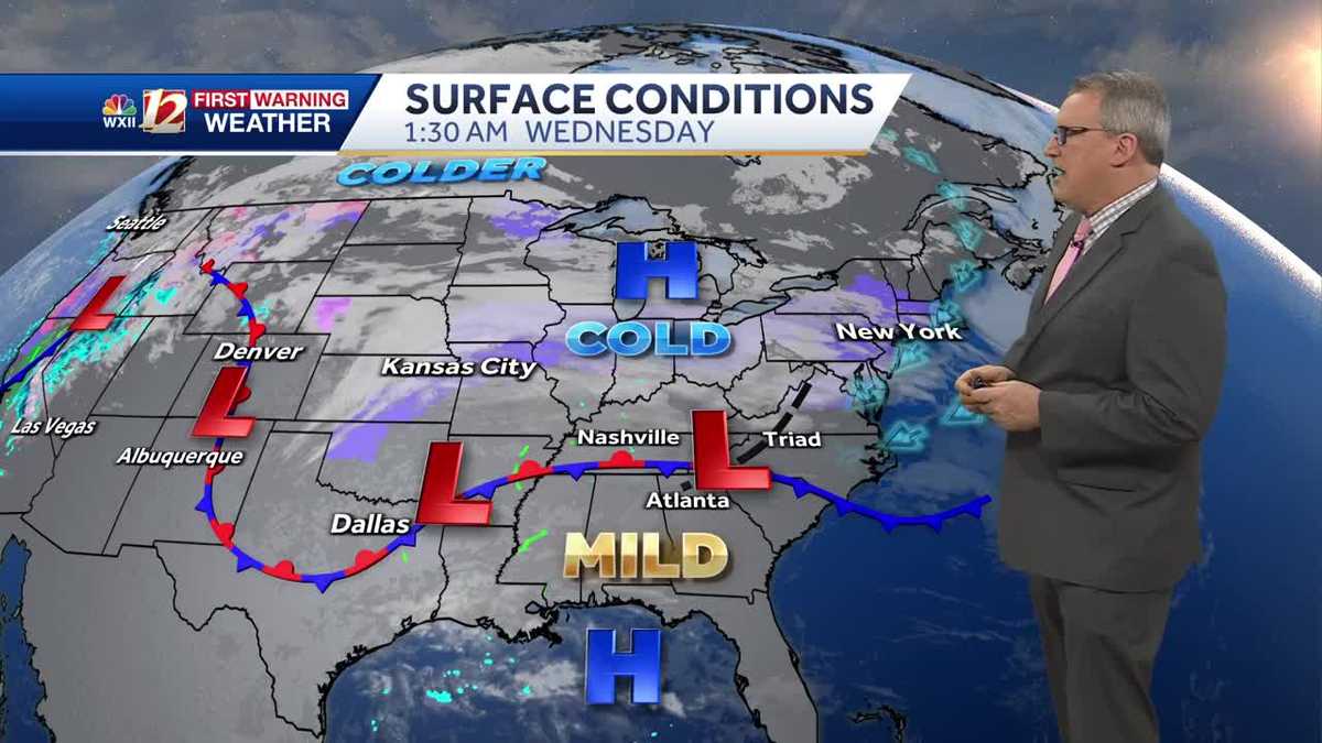 WATCH: MUCH cooler Wednesday, rainy weather soon returns to the Triad