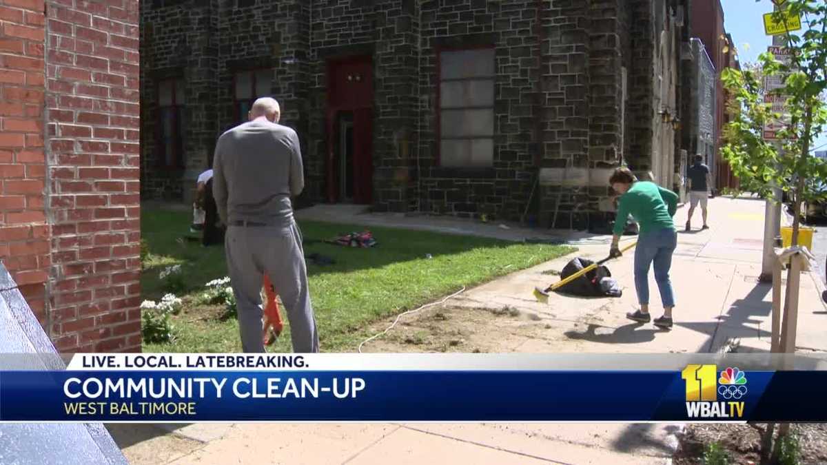 Hundreds cleanup neighborhood in west Baltimore
