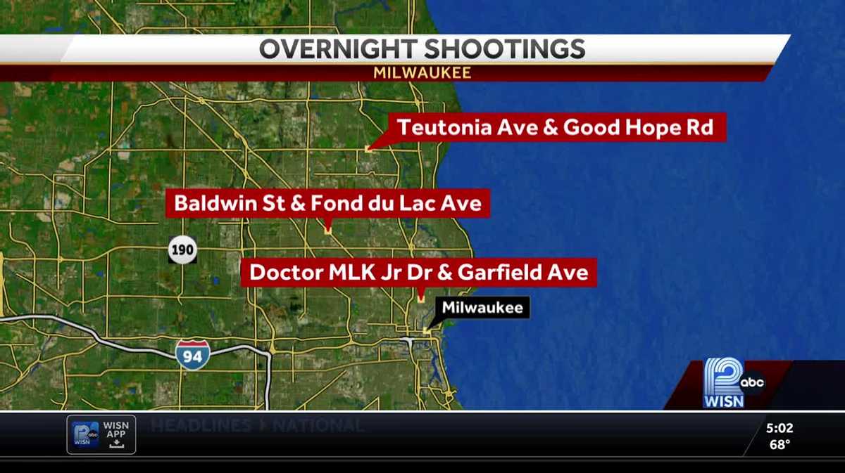 Four non-fatal Milwaukee shootings overnight, just hours apart