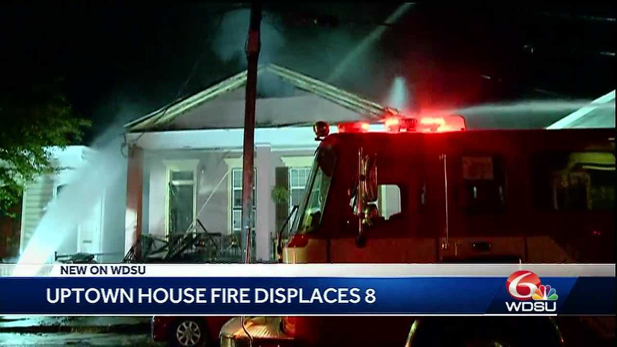 Eight people left displaced after 3-alarm fire rips through Uptown duplex