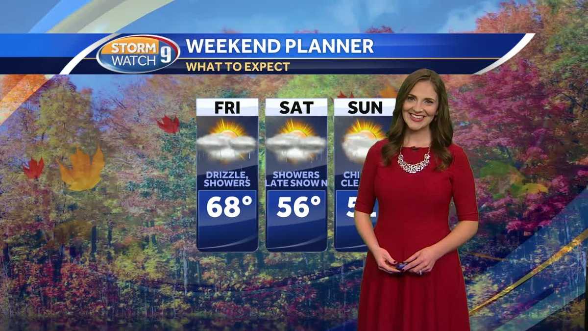 Watch: Drizzly day with some downpours