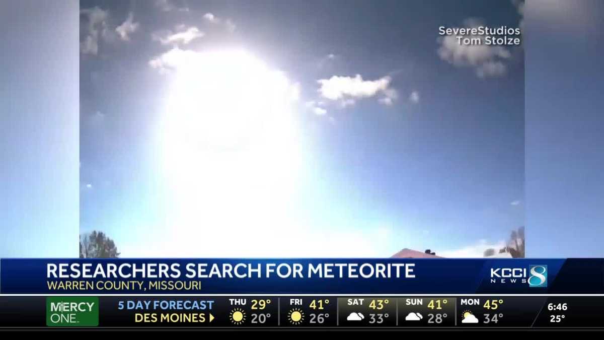 Scientists searching for meteorite seen over the Midwest Monday night