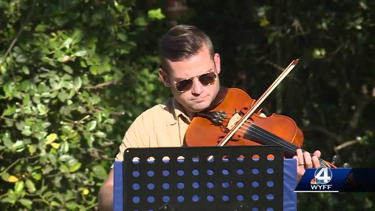 The sound of chainsaws gave way to the sound of music
