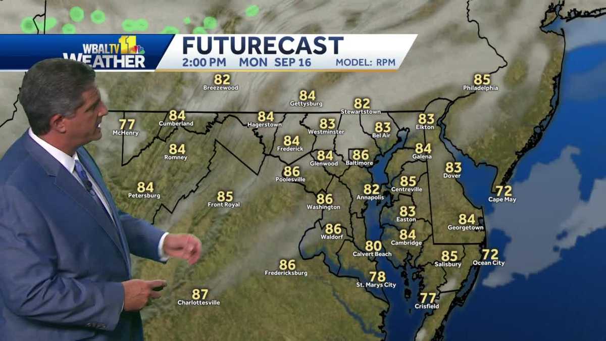 Here comes the sun: Warm, humid Monday