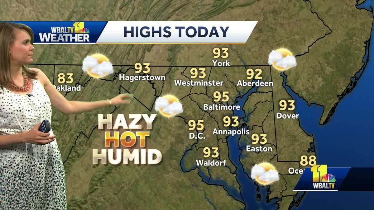 Another hazy, hot, humid day Tuesday