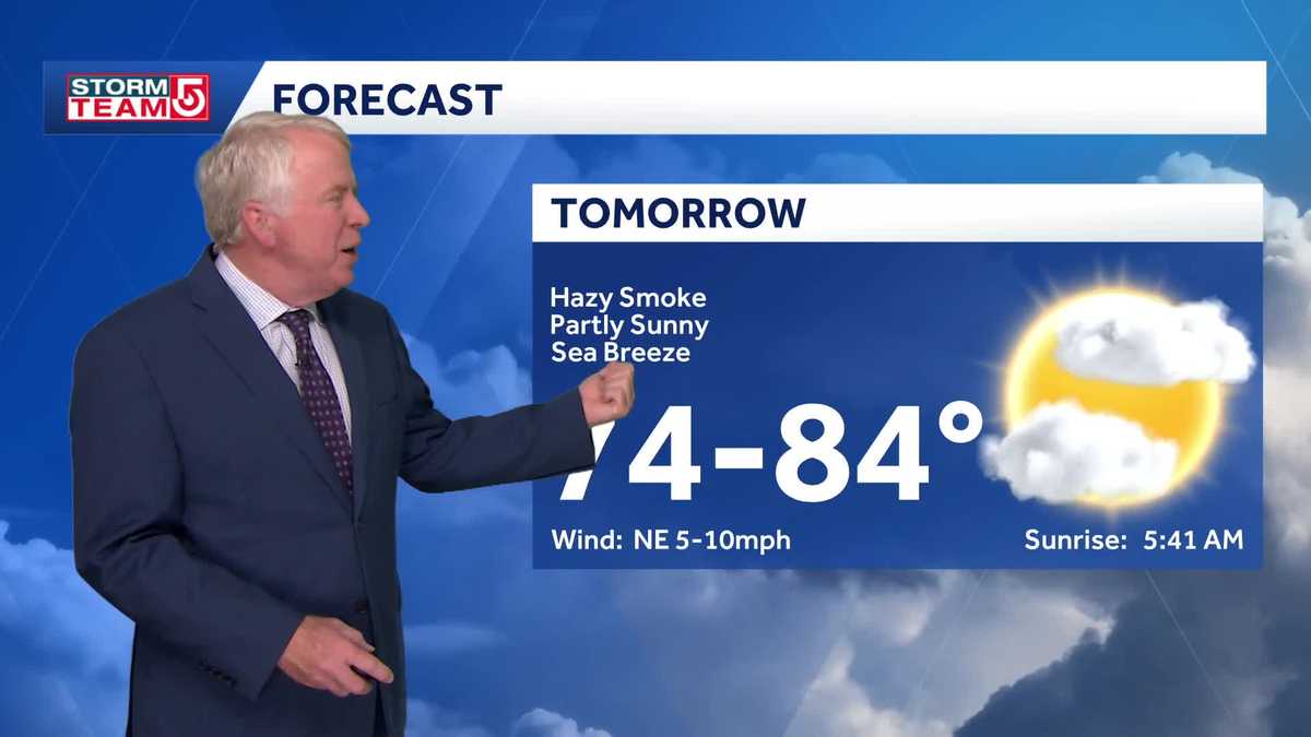 Video: Sunny, wildfire smoke lingering Tuesday