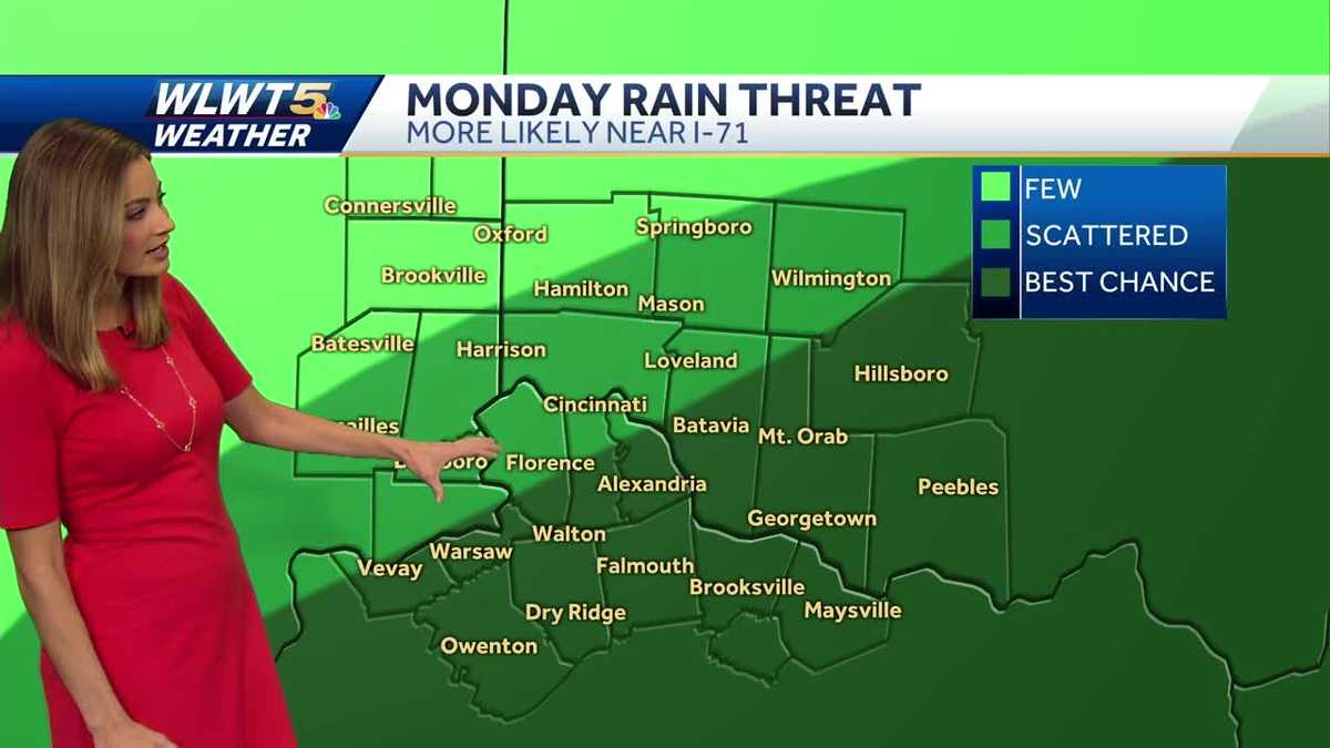 Gloomy Monday with rain possible through the afternoon