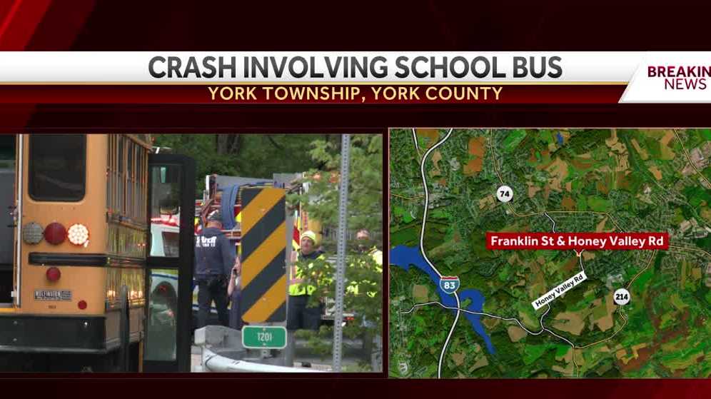 FD: Minor injuries after crash involving school bus in York County