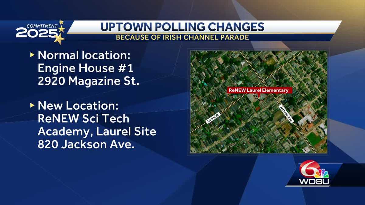 New Orleans polling locations moved for parade remain in place