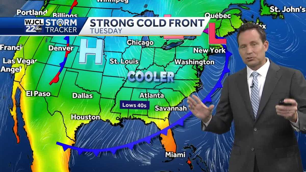 Savannah: Cold front arrives, the change in temperatures ahead
