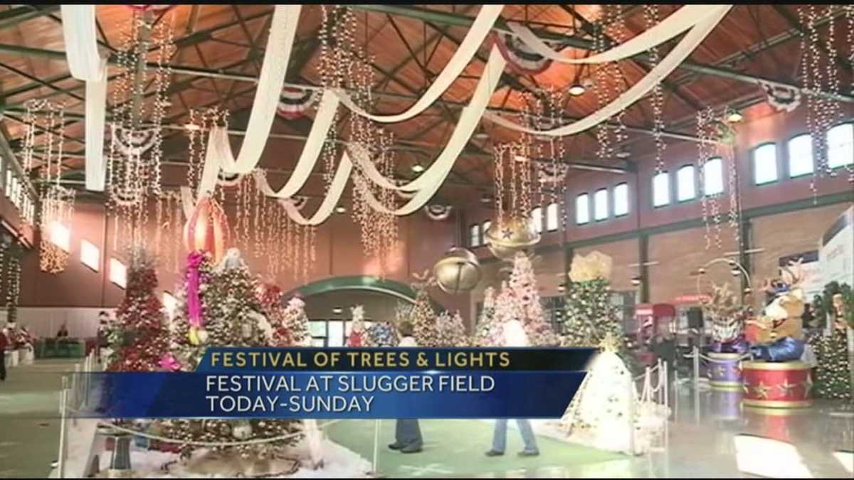 Festival of trees and lights and toy collection at Slugger Field