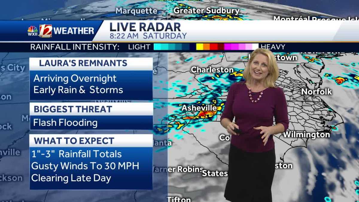 WATCH: Laura 's Tropical Rain On The Way & Severe Storms Saturday