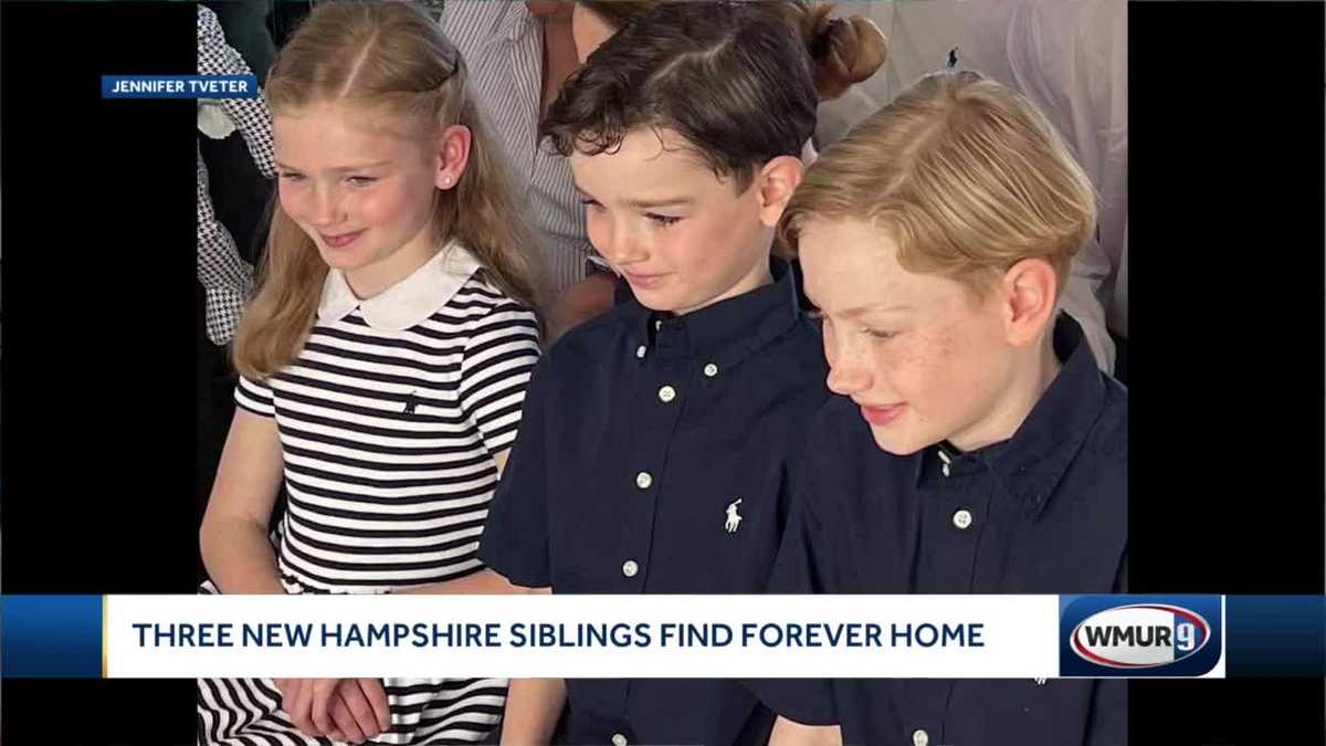 ‘They are so loved’: 3 siblings adopted together by NH family