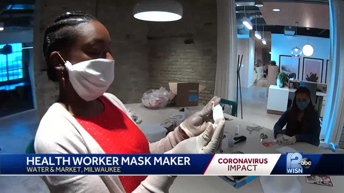 Coronavirus: Health care worker makes masks for others
