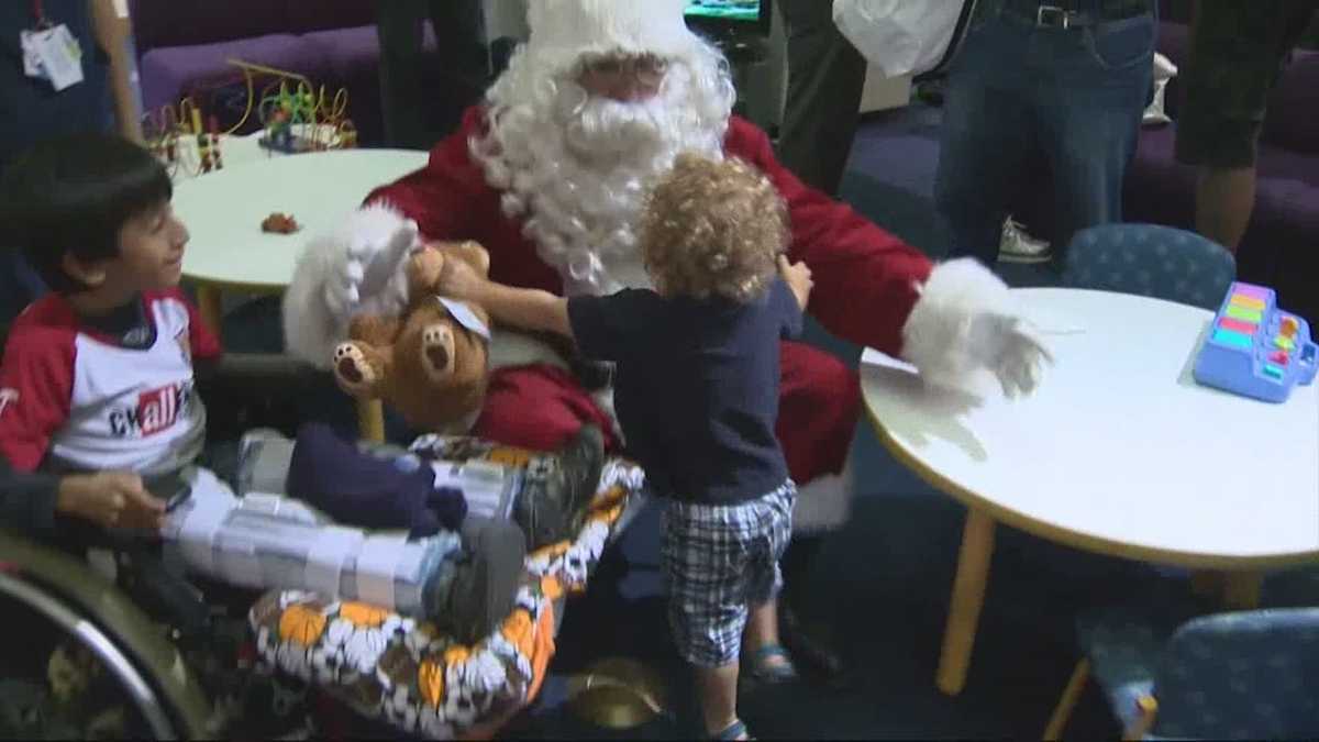 Santa makes a visit to patients at Shriners Hospital for Children