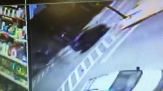 Surveillance video shows crash on Washington Boulevard
