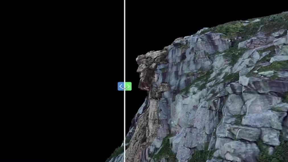 Old Man of the Mountain 3D model being unveiled