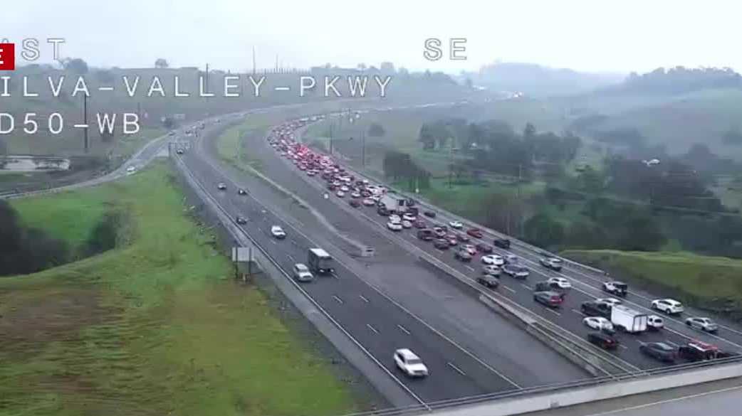 1 dead in El Dorado Hills crash down embankment along Highway 50