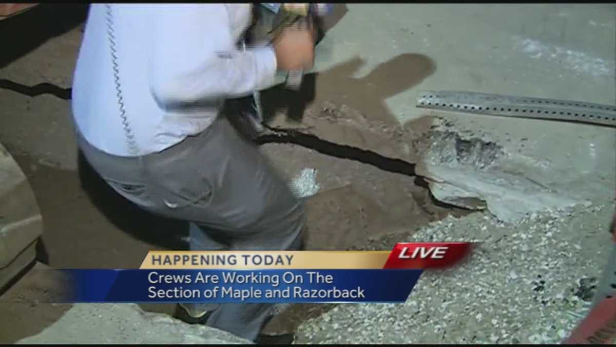 Razorback Road construction causes road closures