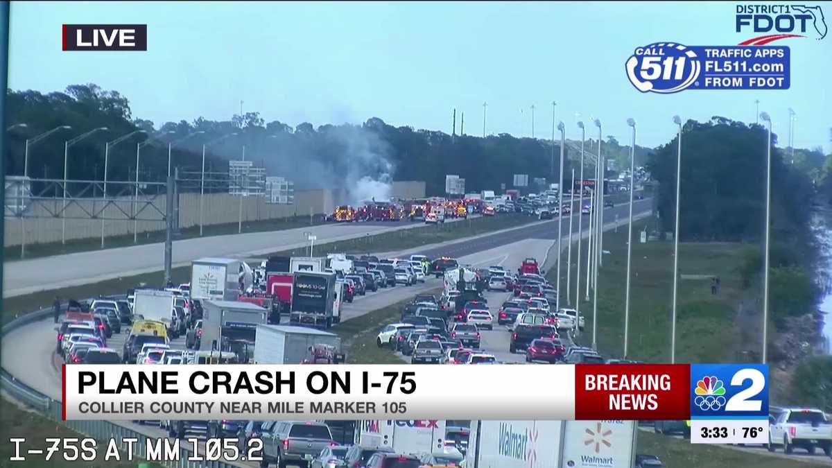 Witnesses describe jet crash along I-75 in Collier County