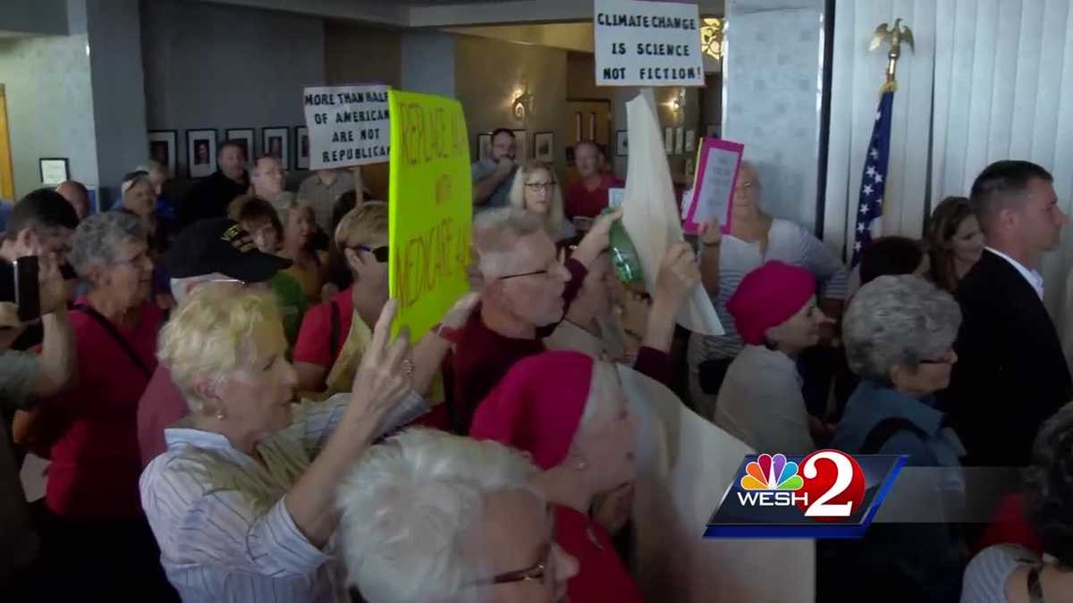 Congressman Webster gets rowdy reception