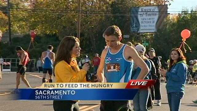 Lisa catches up with winner of 10K race