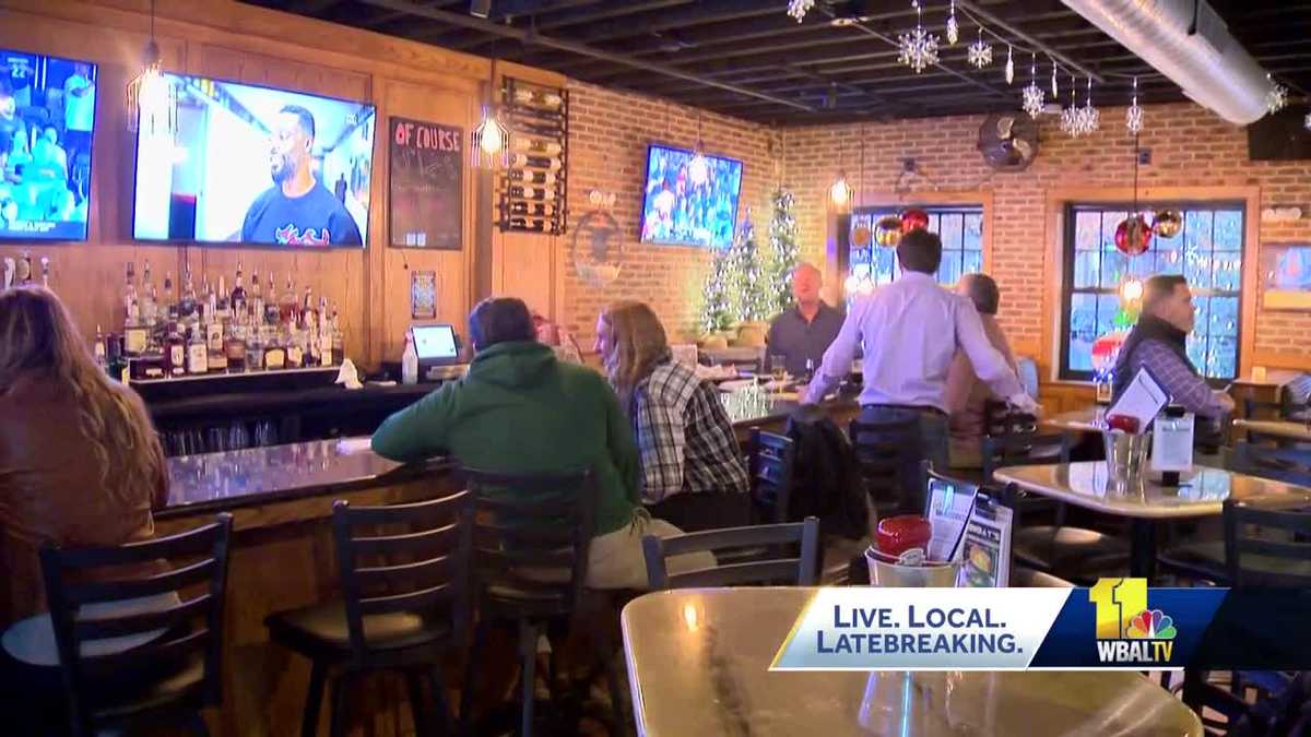 Bar-goers out in Towson on Thanksgiving Eve