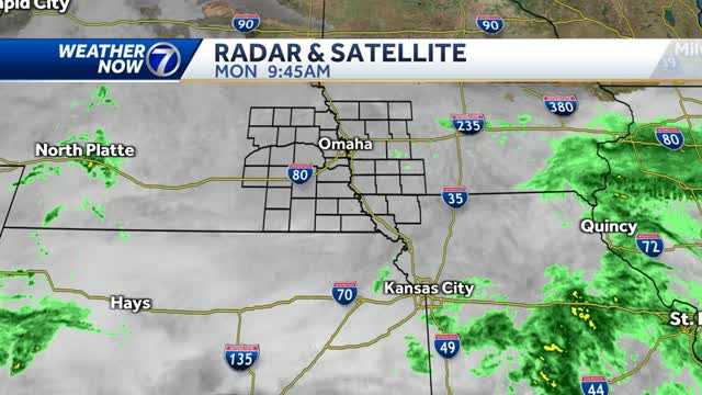 Scattered drizzle, showers with clouds Monday afternoon