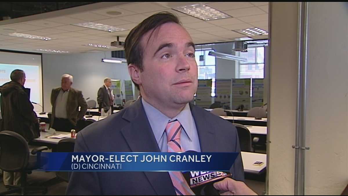 Mayor-elect John Cranley working before he takes office