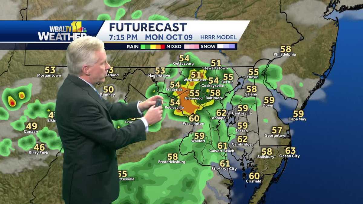 Monday showers before nice fall weather