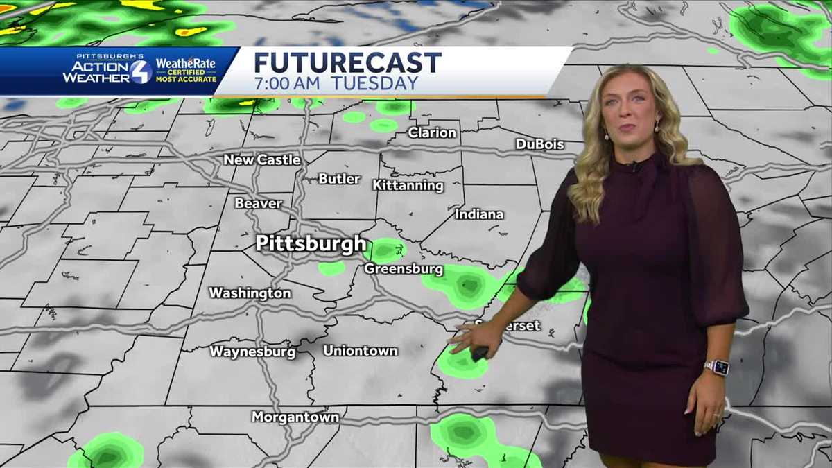 Pittsburgh weather: Morning rain showers on Tuesday