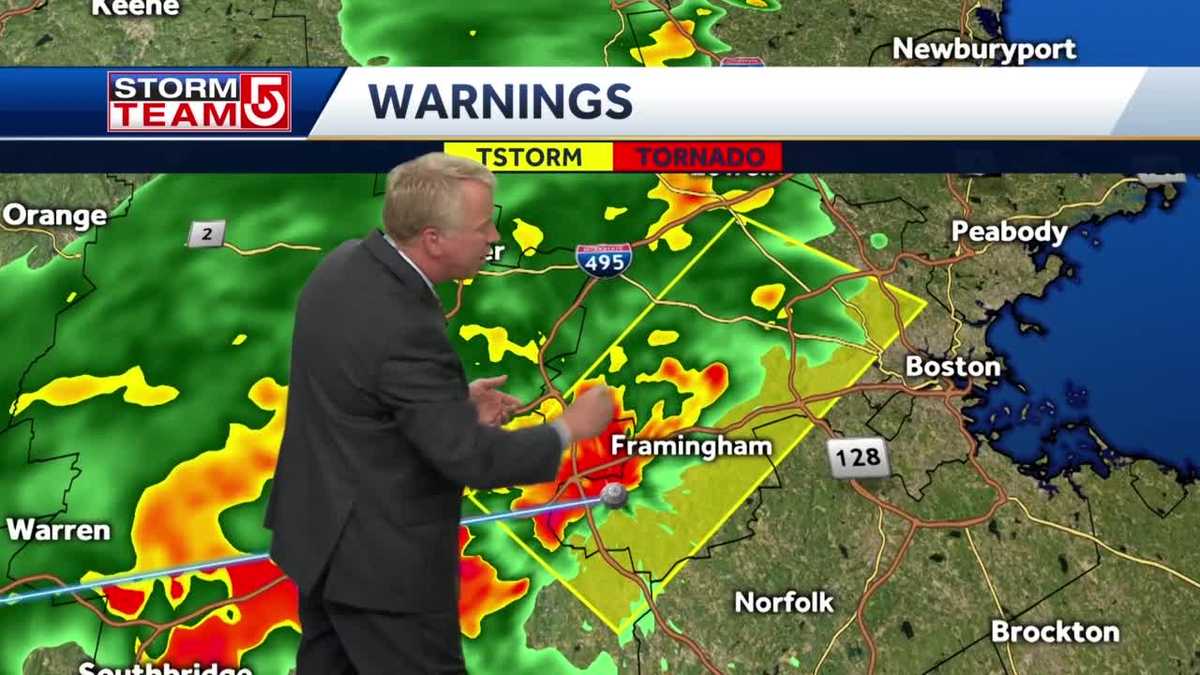 Video: Warnings issued for severe storms near Boston area