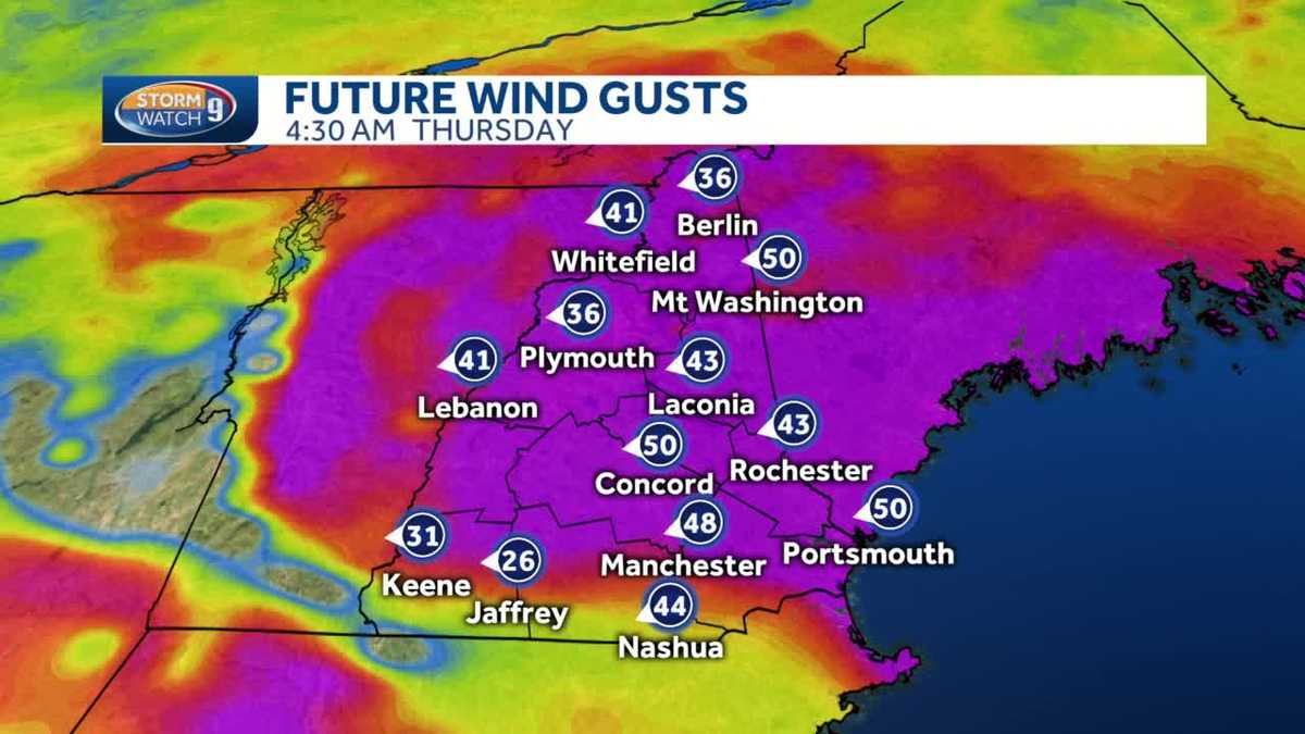 Wind gusts topping 40 mph likely from nor'easter