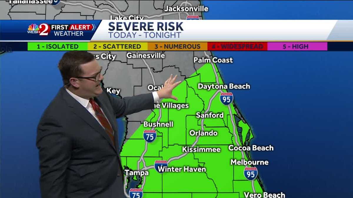 Risk of severe weather Wednesday night