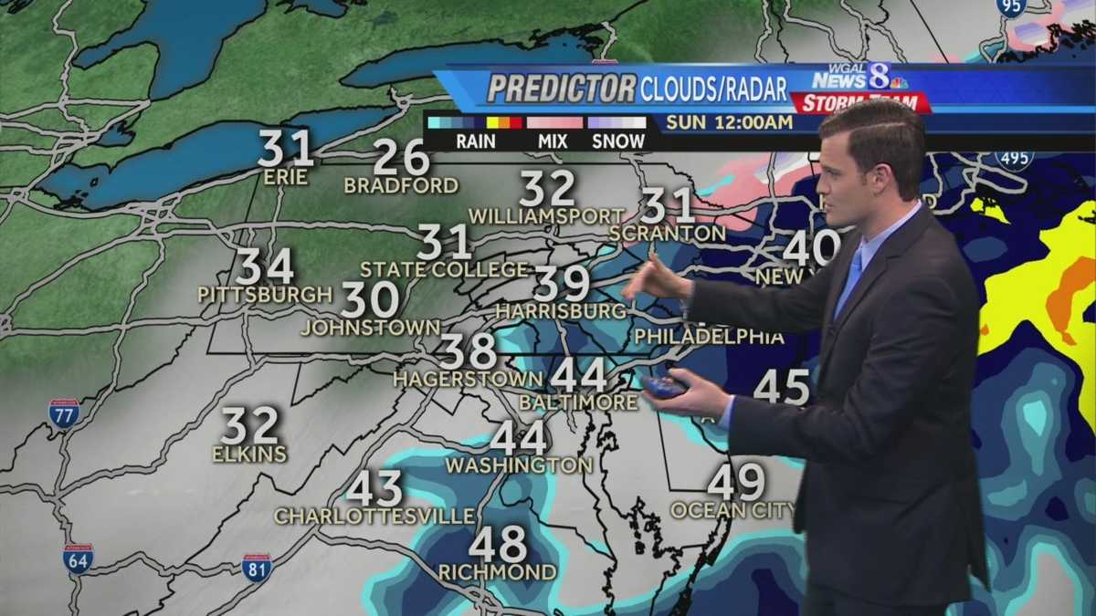 Rain today, drying out tomorrow
