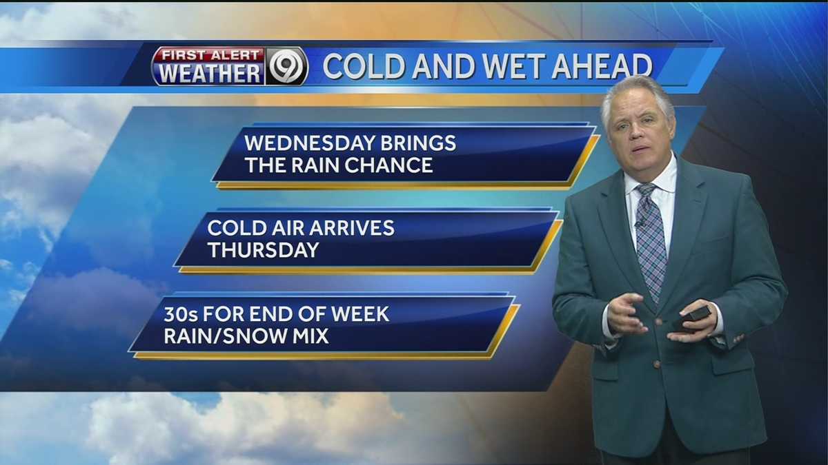 Tuesday is looking mild; cold, wet weather ahead