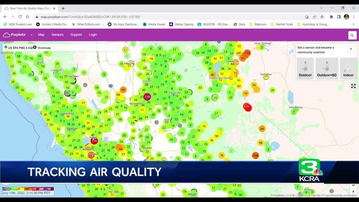California smoke map: Track air quality in the Sacramento area