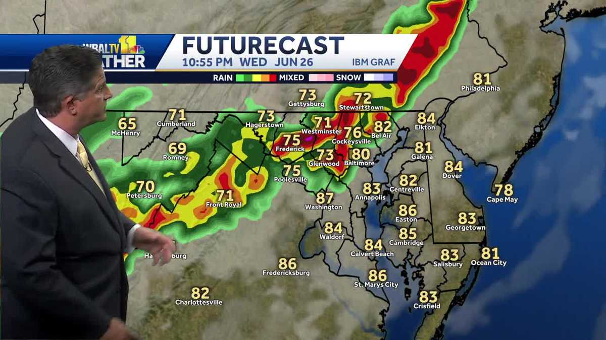 Hot temps with thunderstorms in forecast for Wednesday