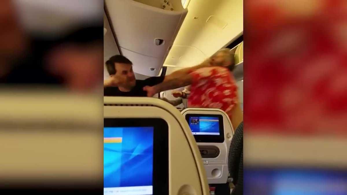 Watch: Fight breaks out between passengers on airplane